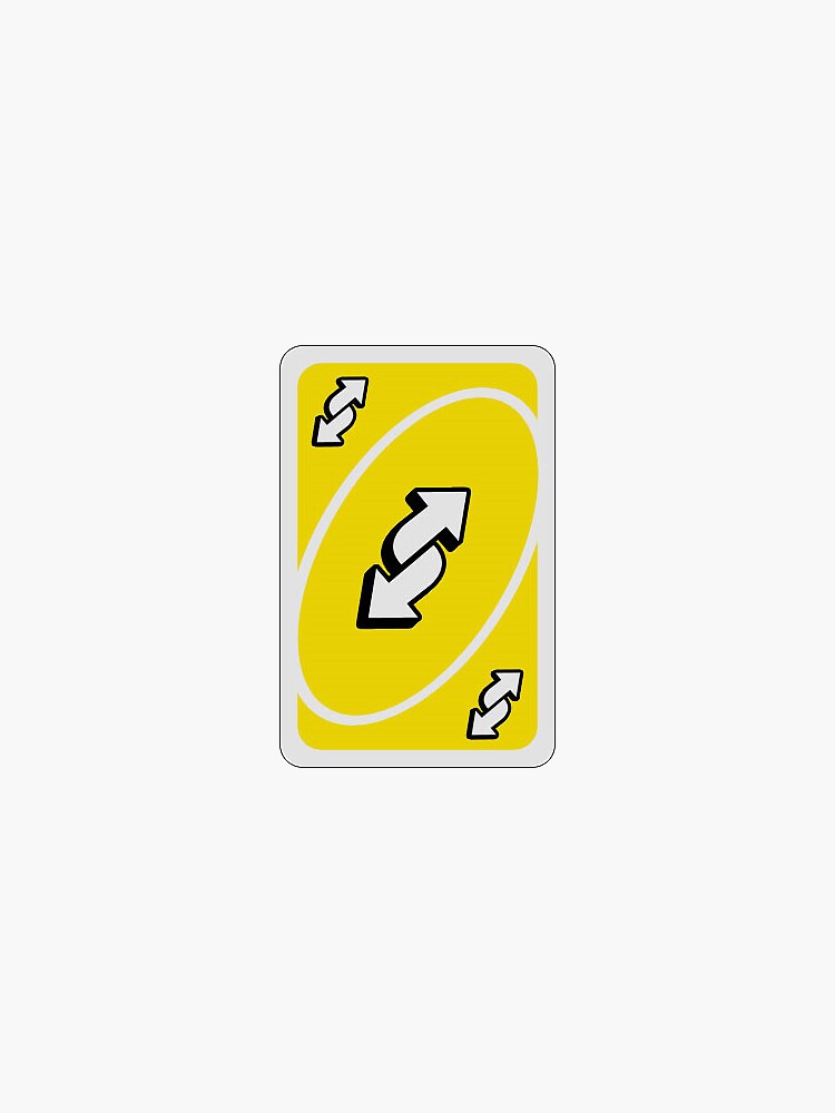 "Uno reverse card" Sticker for Sale by simulatdopamine | Redbubble
