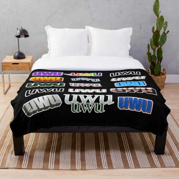 "uwu but it's in many WordArt styles" Throw Blanket for Sale by shapkaa ...