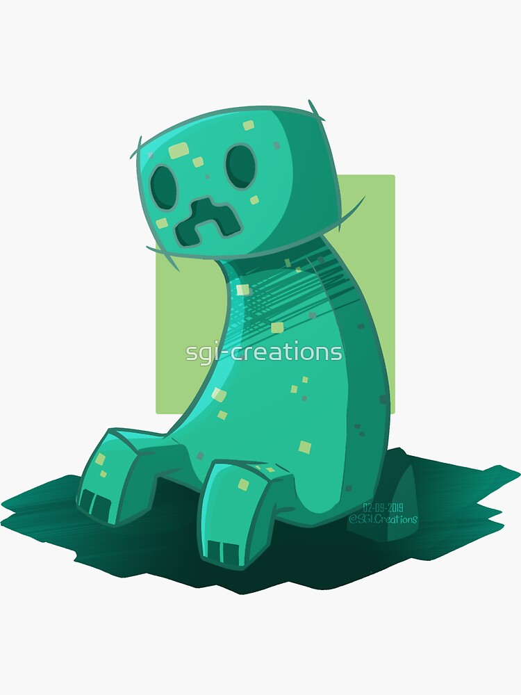 "Minecraft Creeper" Sticker for Sale by sgi-creations | Redbubble