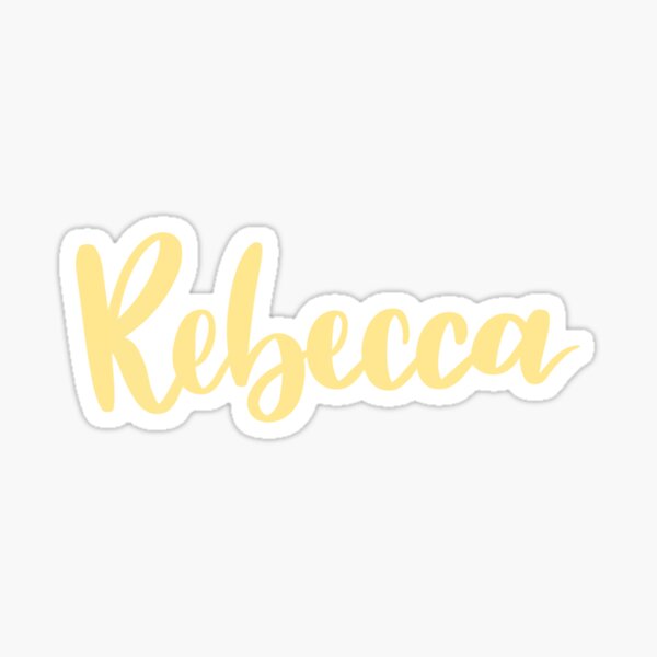 "Rebecca" Sticker by ellietography | Redbubble