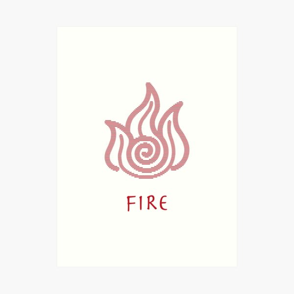 "Fire element logo , Avatar: The Last Airbender , element colour" Art ...