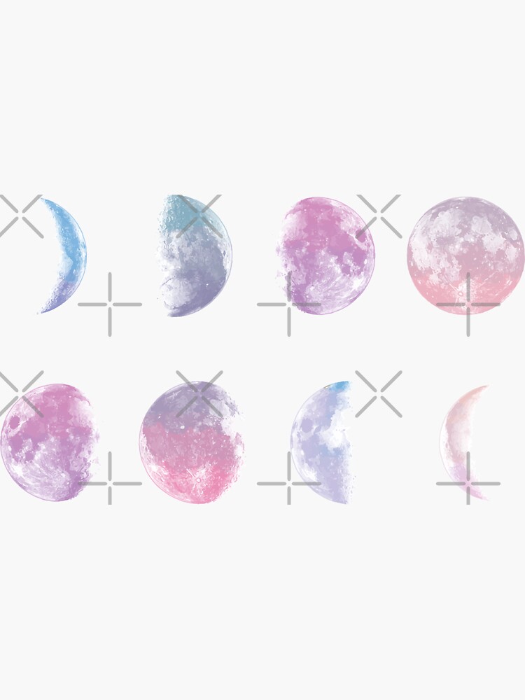 "Gothic Ombre Moon Phases" Sticker for Sale by ClassicalHollow | Redbubble