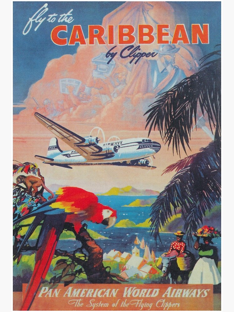 "Caribbean Retro Vintage Travel Poster" Poster for Sale by ...