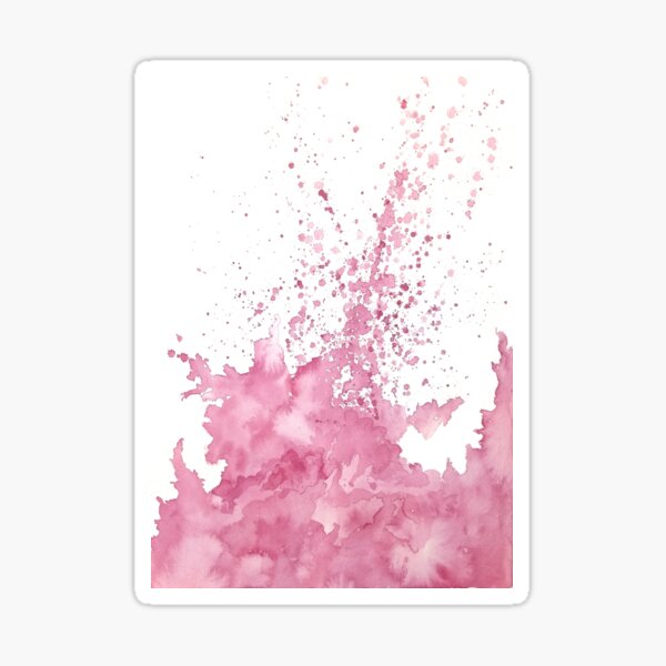 "pink splash " Sticker for Sale by ElaSzczepaniak | Redbubble