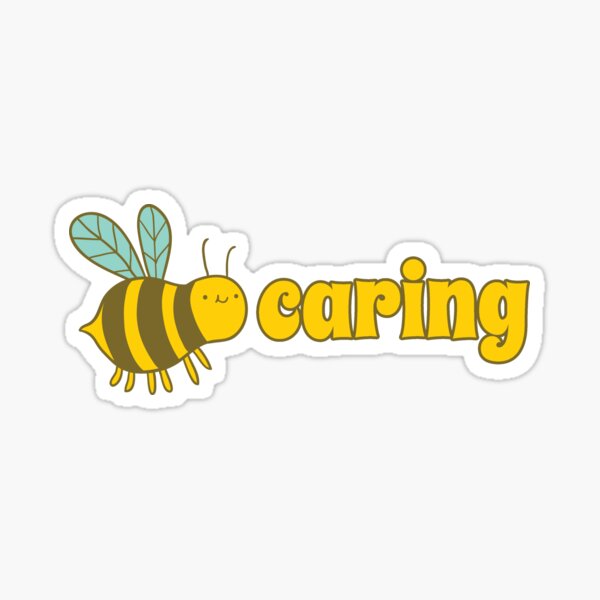 "Cute Bee Caring Sticker" Sticker for Sale by panicerin | Redbubble