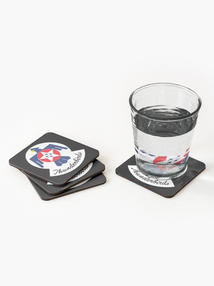 "USAF Thunderbirds Logo" Coasters (Set of 4) by MackAndCo | Redbubble