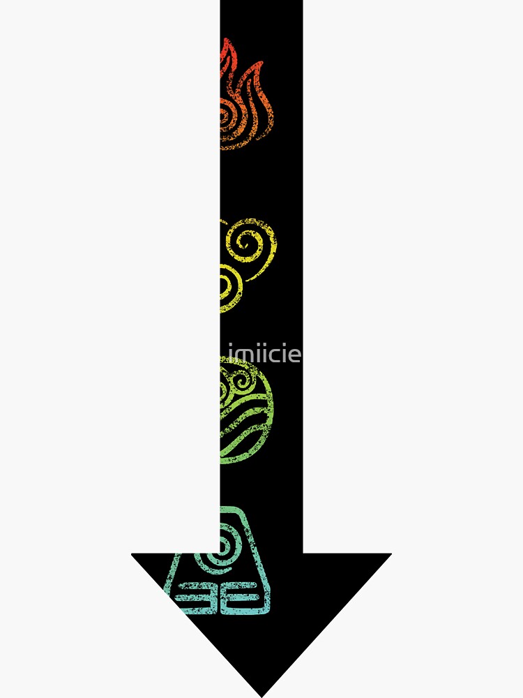 "Avatar Arrow" Sticker by imiicie | Redbubble
