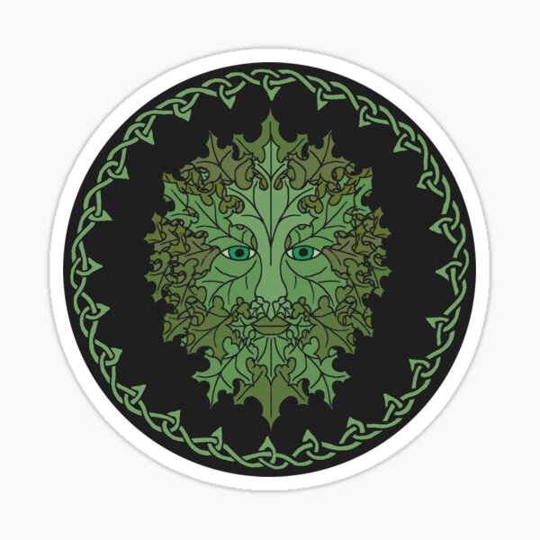 "Celtic Green Man" Sticker for Sale by ingridthecrafty | Redbubble