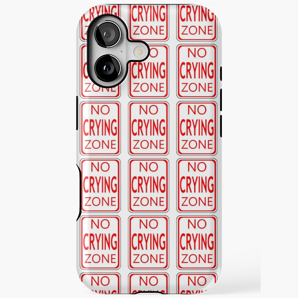 "NO CRYING ZONE - Typographical Sign" Sticker for Sale by potluck ...