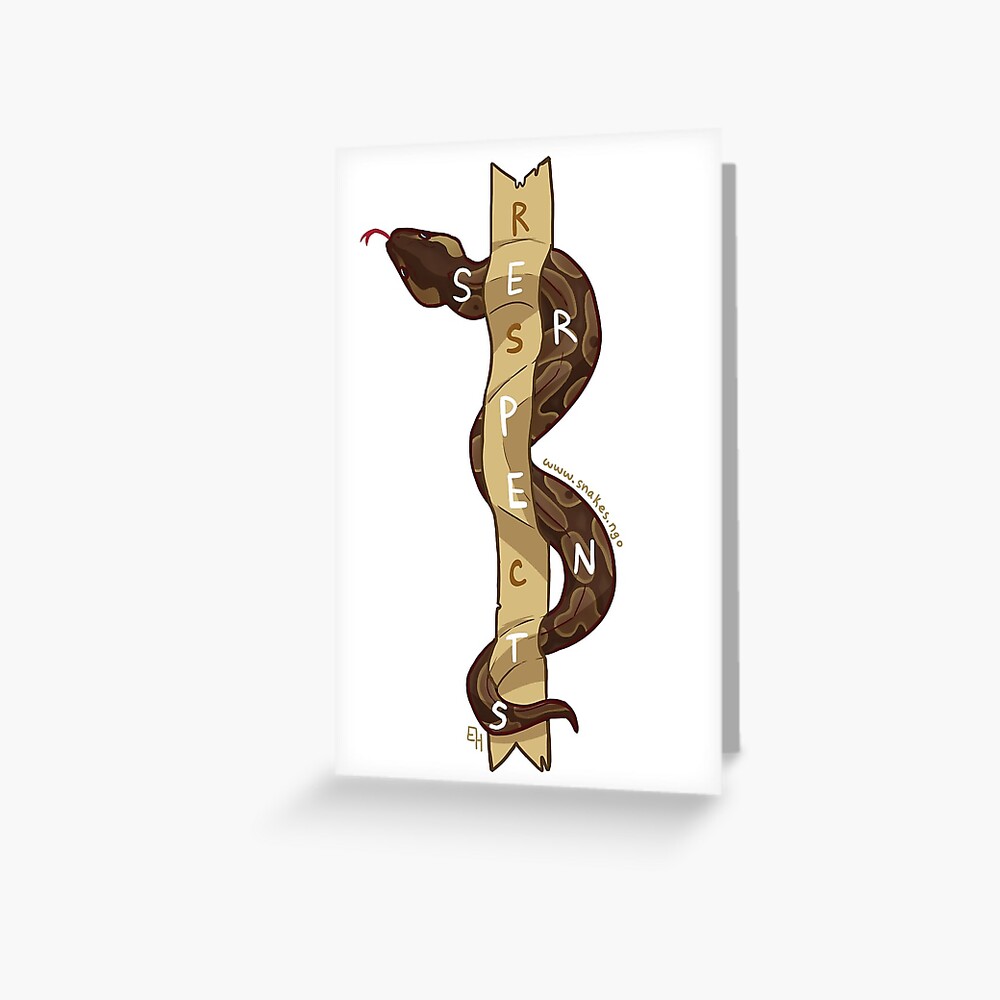 "Respect Serpents: Ball Python" Greeting Card by SnakeAdvocate | Redbubble