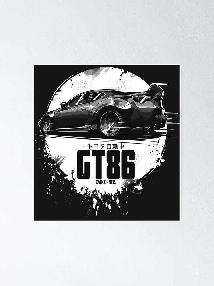 "Toyota GT86" Poster for Sale by Car-Corner | Redbubble