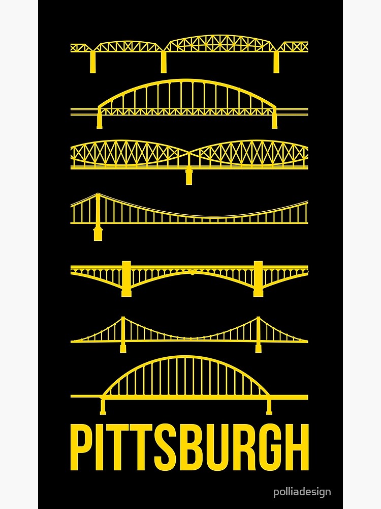 "Pittsburgh Bridges" Poster for Sale by polliadesign | Redbubble