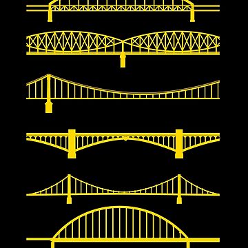 "Pittsburgh Bridges" Art Board Print for Sale by polliadesign | Redbubble