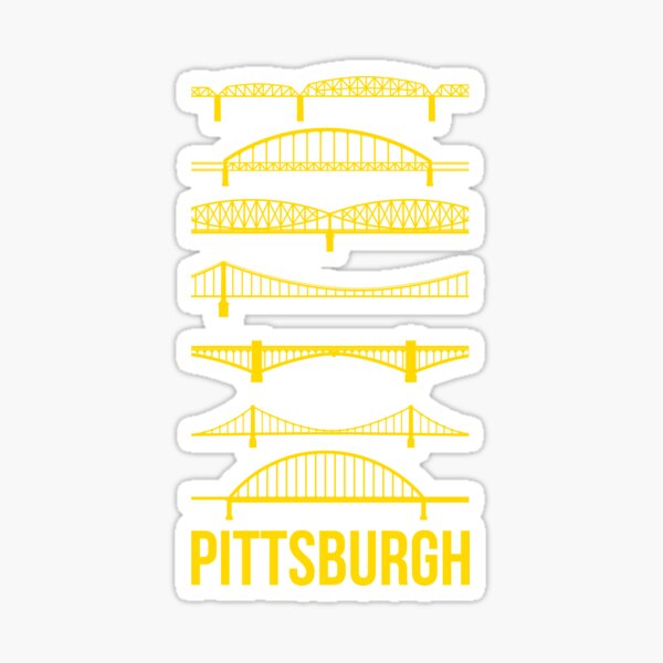 "Pittsburgh Bridges" Sticker for Sale by polliadesign | Redbubble