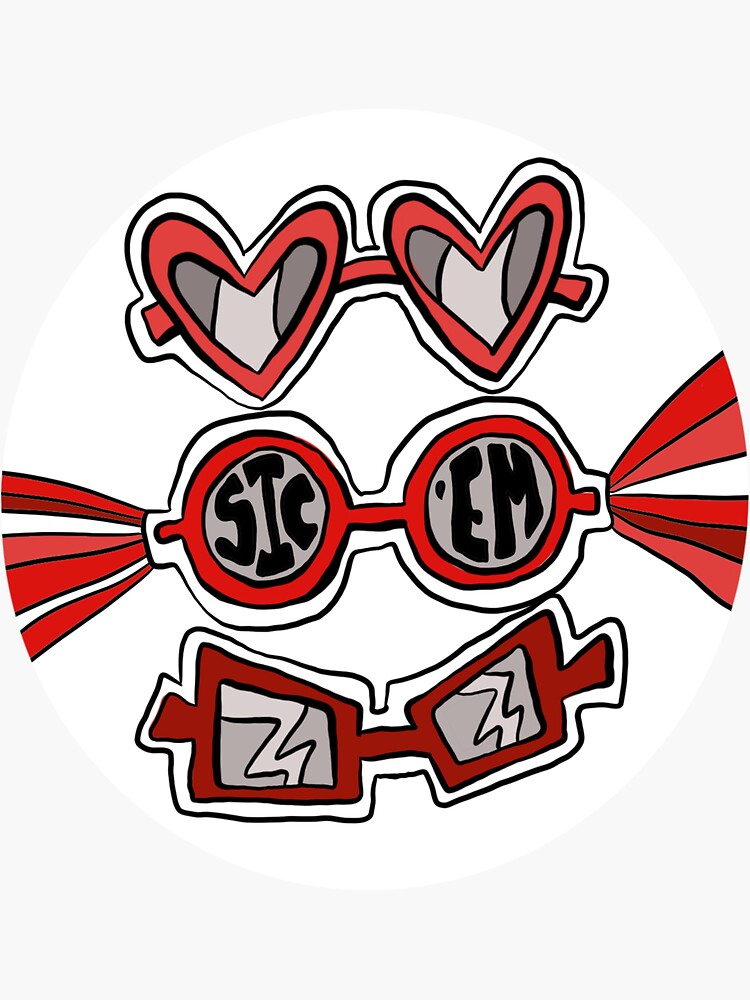 "Sic Em" Sticker for Sale by Rach-Eliza | Redbubble
