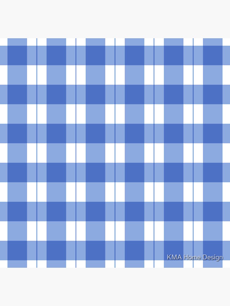 "Royal blue gingham checkered pattern" Sticker for Sale by ...