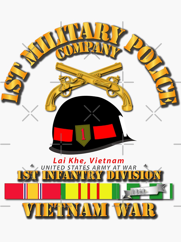 "Army - 1st MP Company - 1st Inf Div Vietnam w SVC" Sticker for Sale by ...