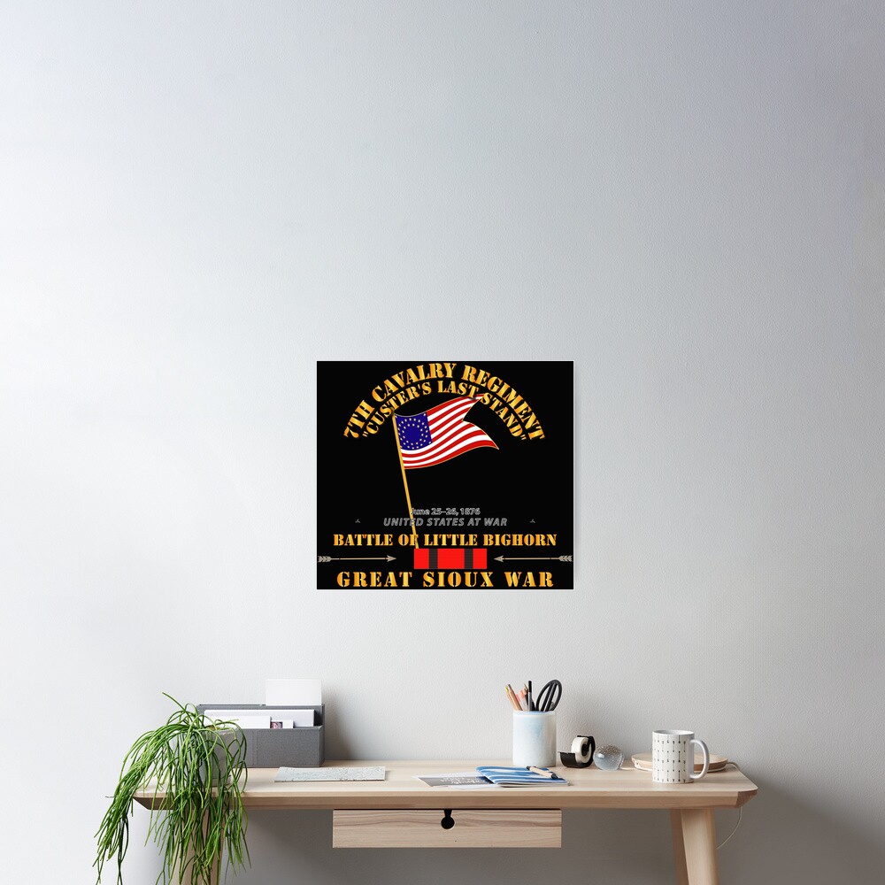 Póster «Ejército - Batalla de Little Bighorn - 7th Cav - Indian Wars w ...