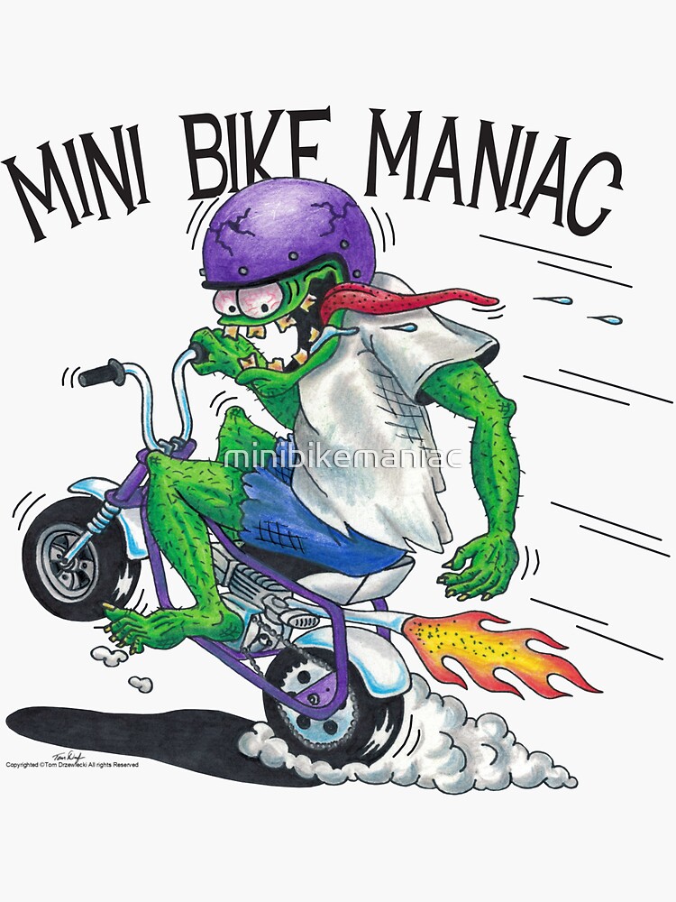 "Ruttman Mini Bike Maniac" Sticker for Sale by minibikemaniac | Redbubble