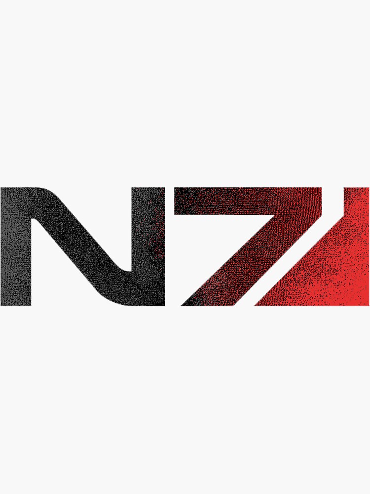 "Mass Effect N7 Distressed Logo" Sticker for Sale by bendups | Redbubble
