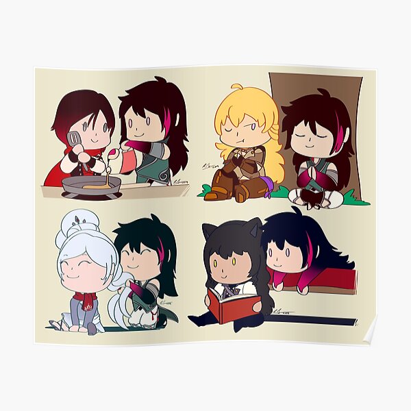 "Ren + RWBY Chibis" Poster for Sale by EpikBecky | Redbubble