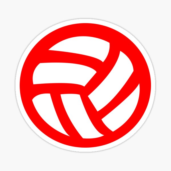 "red volleyball" Sticker by phys | Redbubble