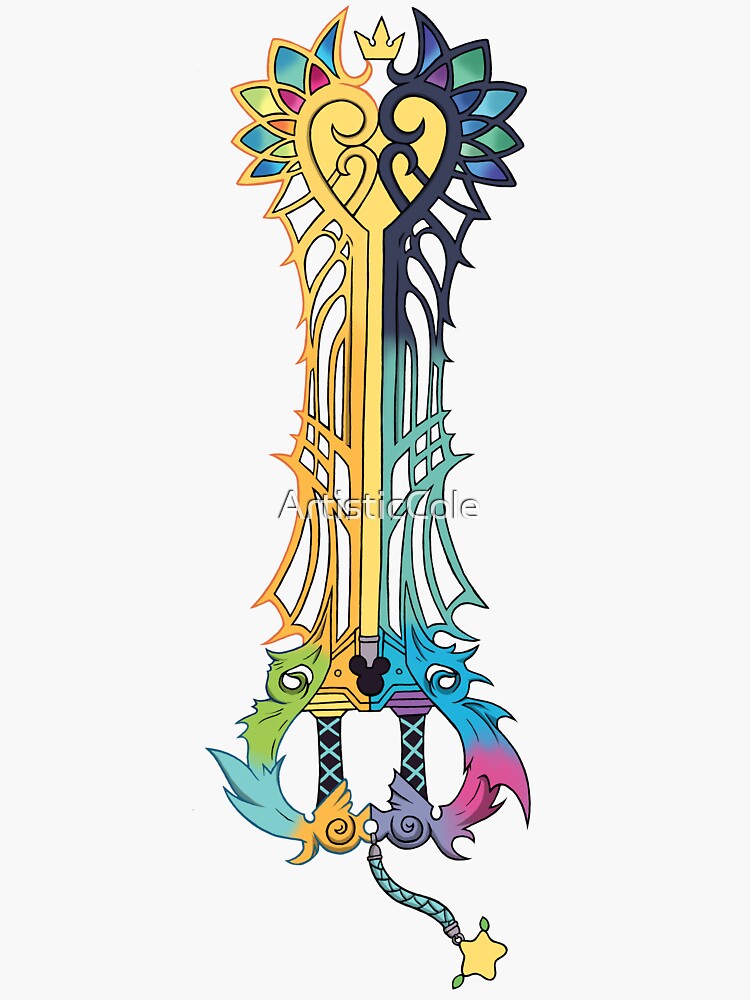 "Combined Keyblade" Sticker for Sale by ArtisticCole | Redbubble