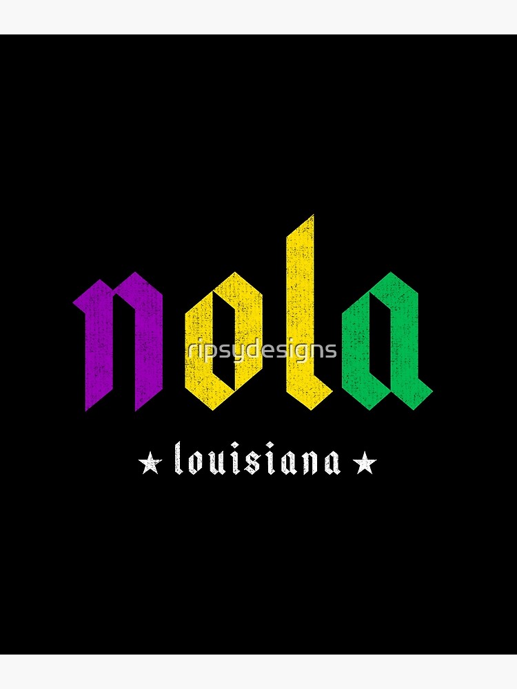 "NOLA New Orleans Louisiana Nawlins Mardi Gras" Poster by ripsydesigns ...