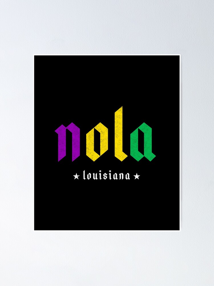"NOLA New Orleans Louisiana Nawlins Mardi Gras" Poster by ripsydesigns ...