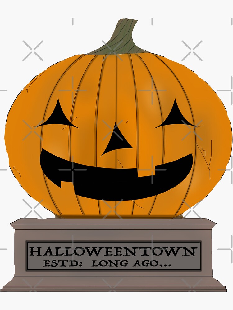 "HalloweenTown Sign" Sticker for Sale by victoriabarrett | Redbubble