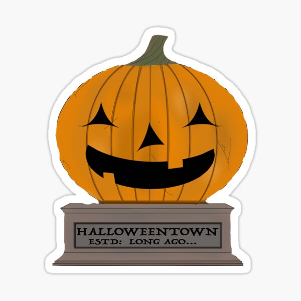 "HalloweenTown Sign" Sticker for Sale by victoriabarrett | Redbubble