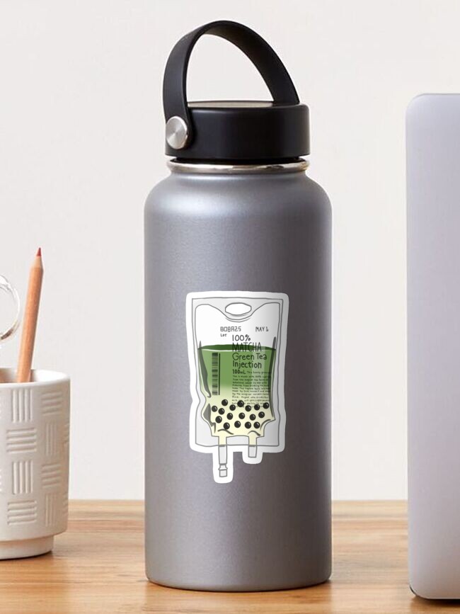"Matcha Green Tea Boba IV" Sticker for Sale by artistokat | Redbubble