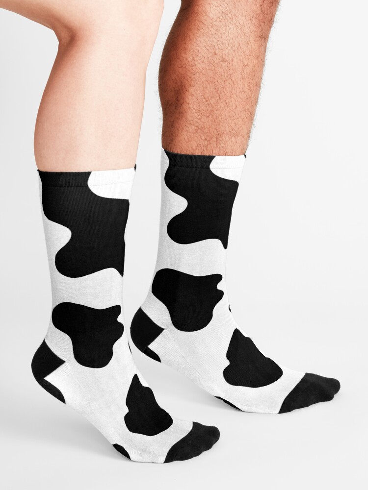 "Novelty Cow Print Socks" Socks by stickersandtees | Redbubble