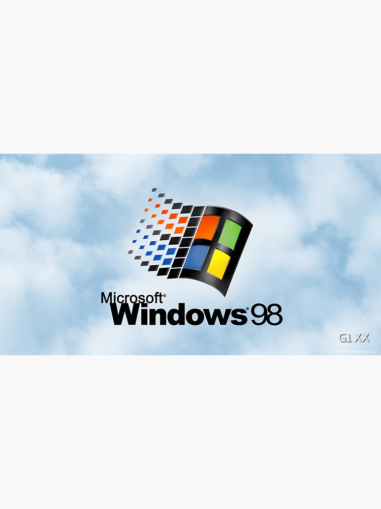"Windows 98" Sticker for Sale by GeorgeWells | Redbubble