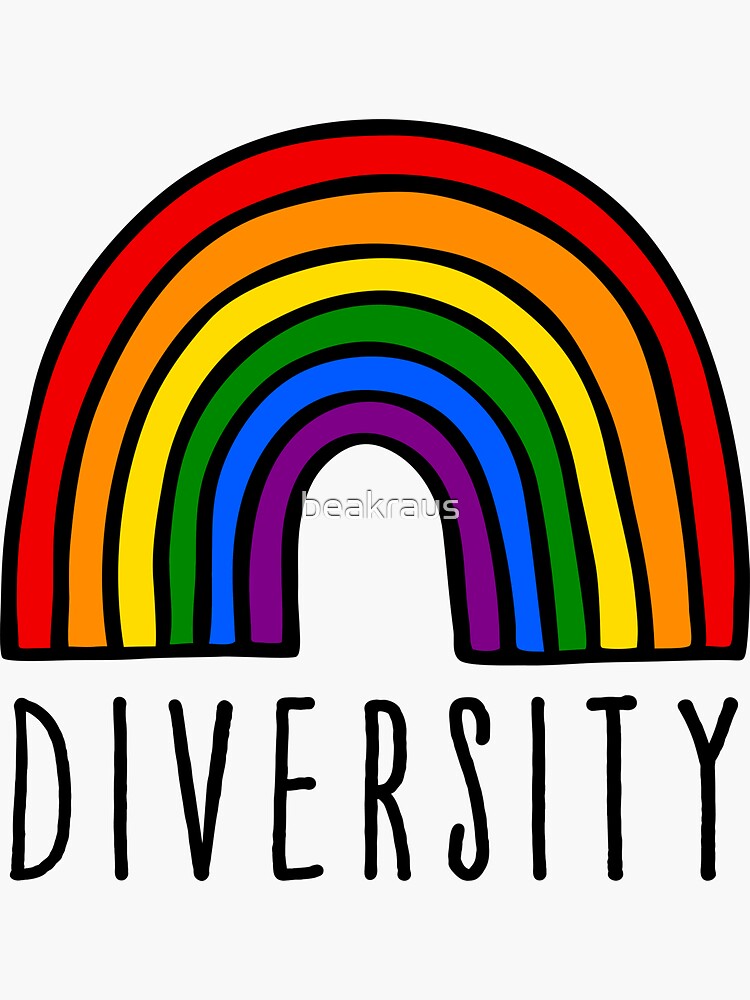 "Vielfalt Regenbogen" Sticker von beakraus | Redbubble