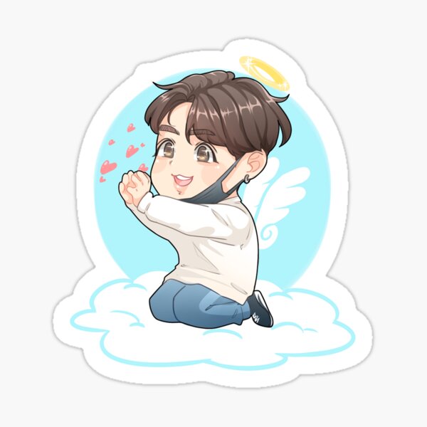 "angel kook" Sticker for Sale by kouhanbyeol | Redbubble