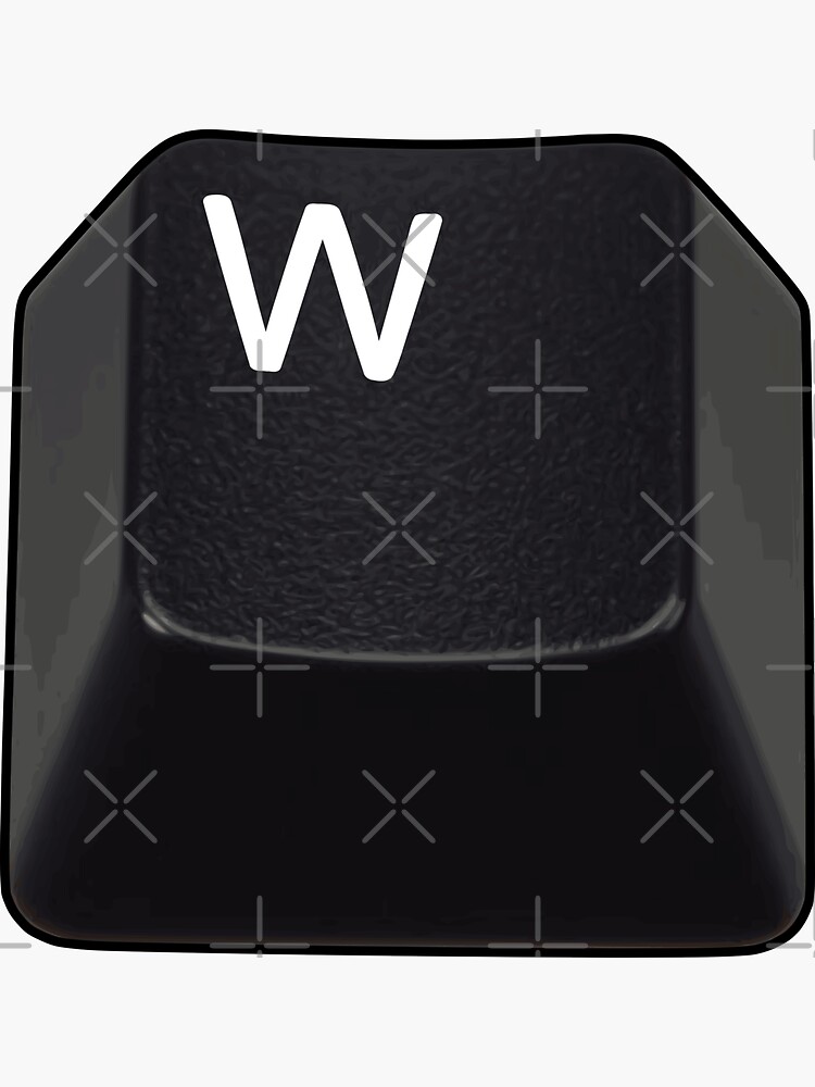 Pegatina «Teclado con tecla w, diseño de juegos» de Pranksnbk | Redbubble