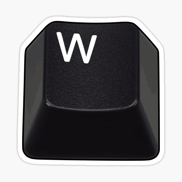 Pegatina «Teclado con tecla w, diseño de juegos» de Pranksnbk | Redbubble