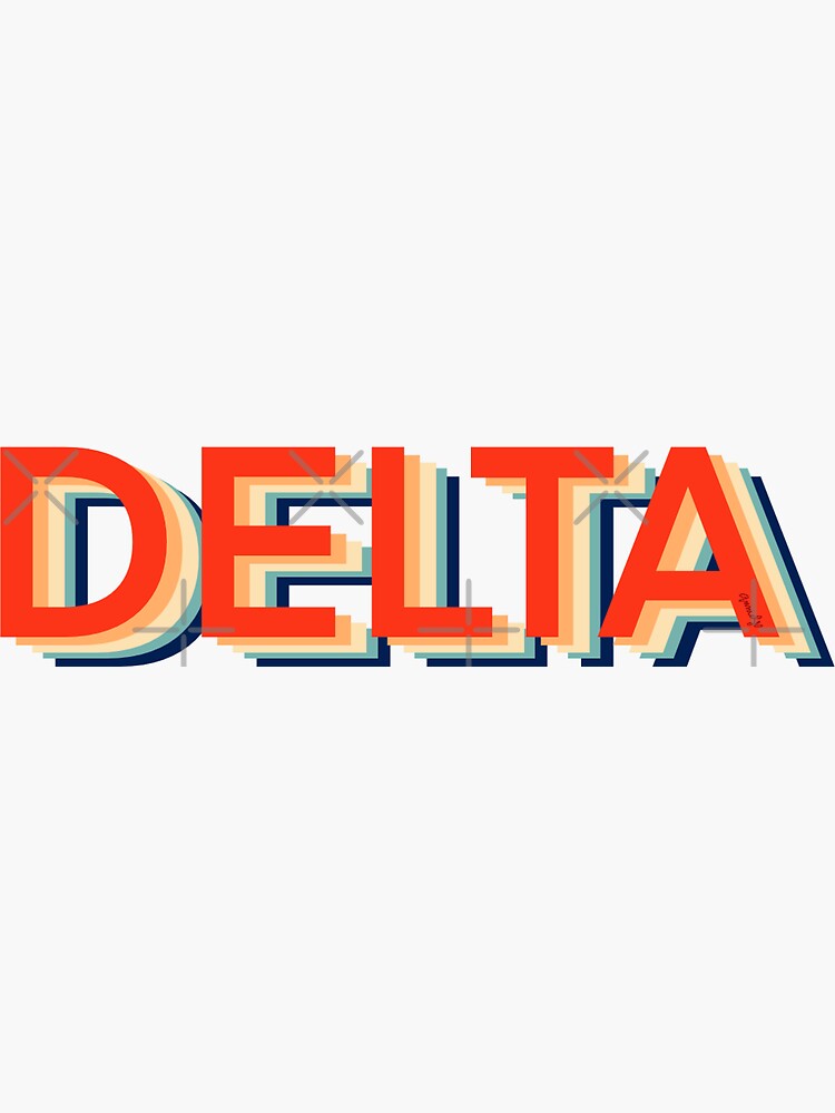 "Delta: Retro Rainbow" Sticker for Sale by annieebroo | Redbubble