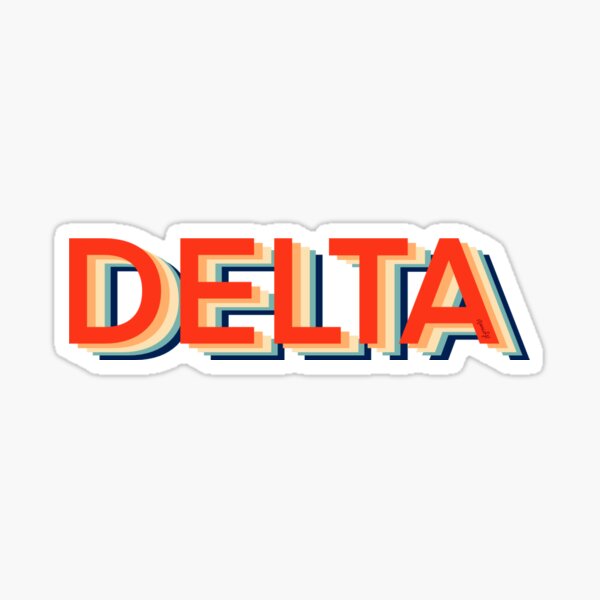 "Delta: Retro Rainbow" Sticker for Sale by annieebroo | Redbubble