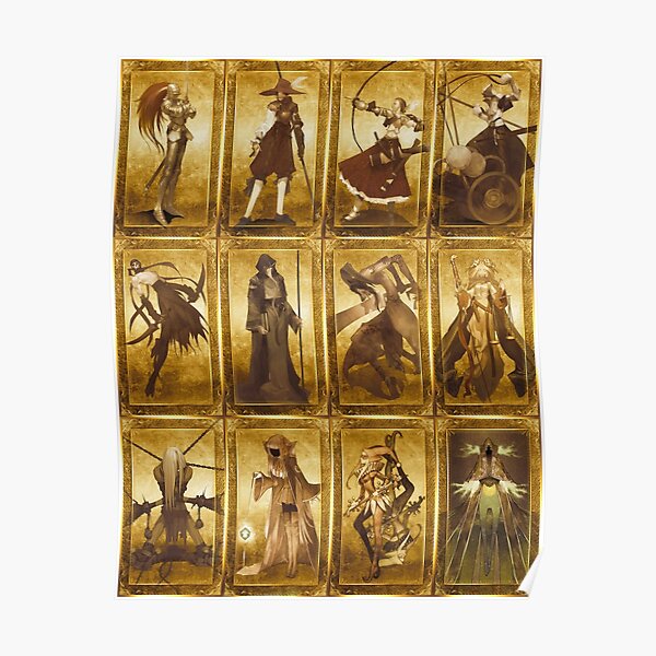 "Fate Grand Order (FGO) - Gold Card Backs " Poster for Sale by WaboBabo ...