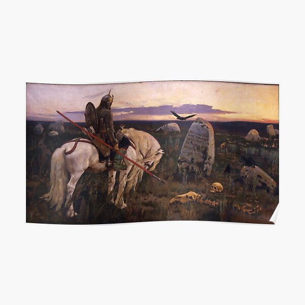 "Knight at the Crossroads - Victor Vasnetsov 1878" Poster for Sale by ...