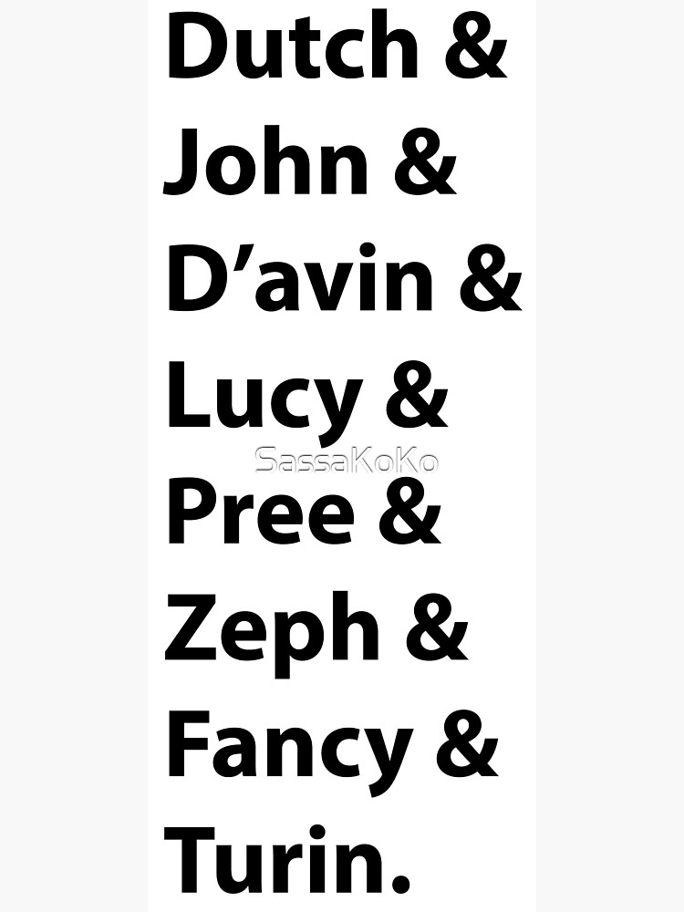 "Killjoys Names" Magnet by SassaKoKo | Redbubble