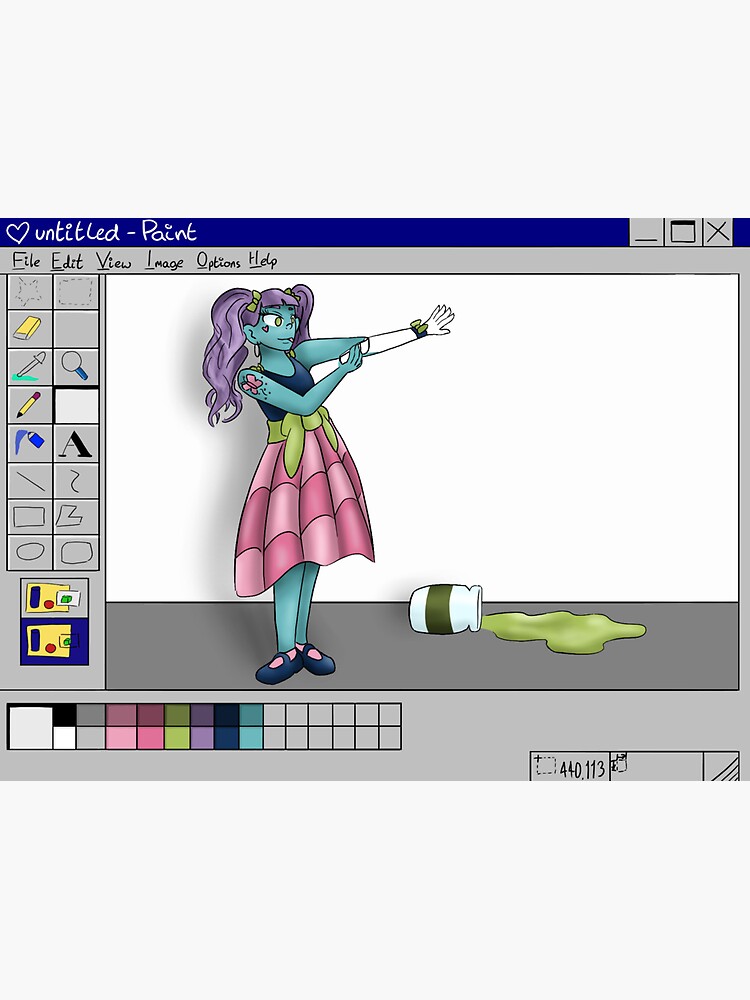 "MS Paint Girl" Sticker for Sale by cr1ticalfail | Redbubble