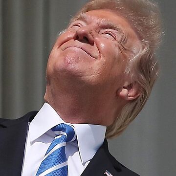 "Trump Staring at the Solar Eclipse" Greeting Card for Sale by ...