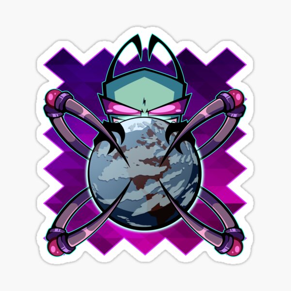 "Invader Zim: World is Mine Shirt" Sticker by zyraslash | Redbubble