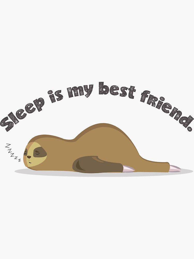 "Sleepy Sloth" Sticker for Sale by cherishakayart | Redbubble