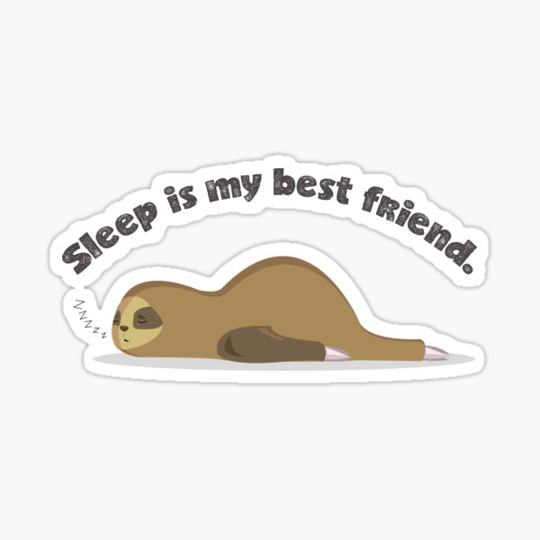 "Sleepy Sloth" Sticker for Sale by cherishakayart | Redbubble