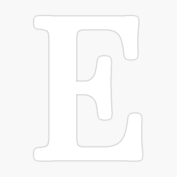 "Alphabet E" Sticker by marosharaf | Redbubble