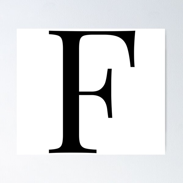"Letter F" Poster for Sale by marosharaf | Redbubble